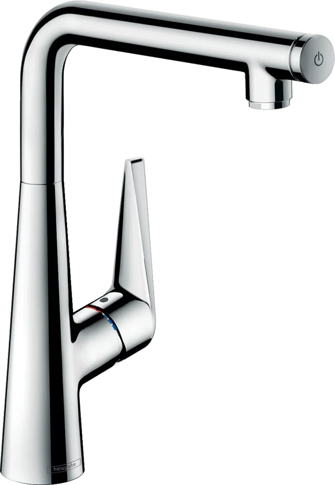 Смеситель для кухни Hansgrohe Talis Select M51 72820000 с поворотным изливом, хром, глянцевый, однорычажный, латунный, с керамическим картриджем