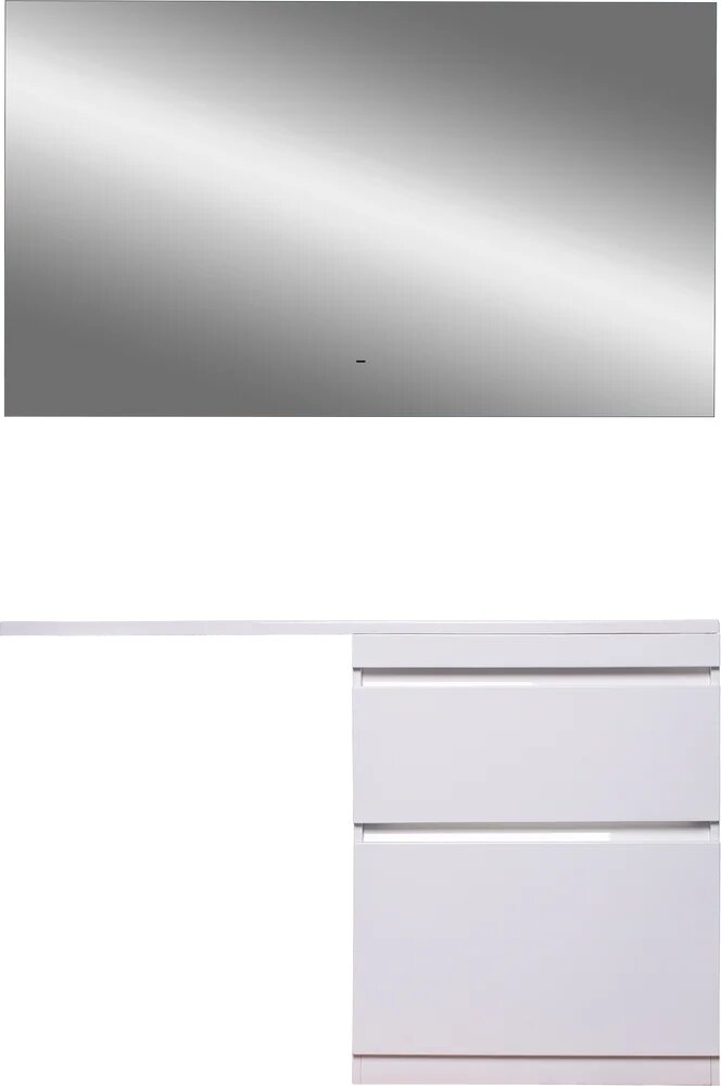 Мебель для ванной комнаты Style Line Даллас 130 R Люкс Plus напольная, белая, зеркало DIWO Элиста