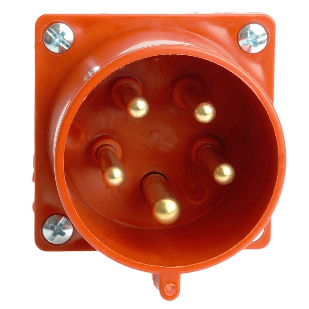 Вилка угловая ST-525 32А 380В 3P+PE+N IP44, PPG32-525-44, Stekker, цвет /Красный, материал /