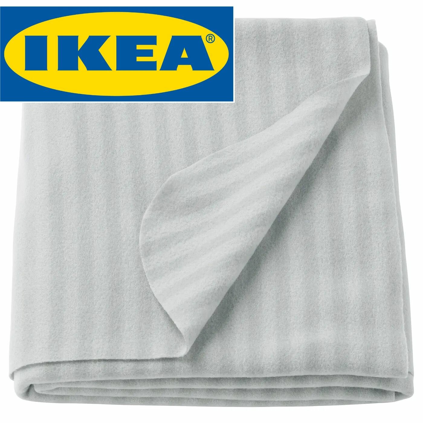 IKEA, VITMOSSA, плед для дивана, многофункциональное одеяло, серое, 120x160 см.