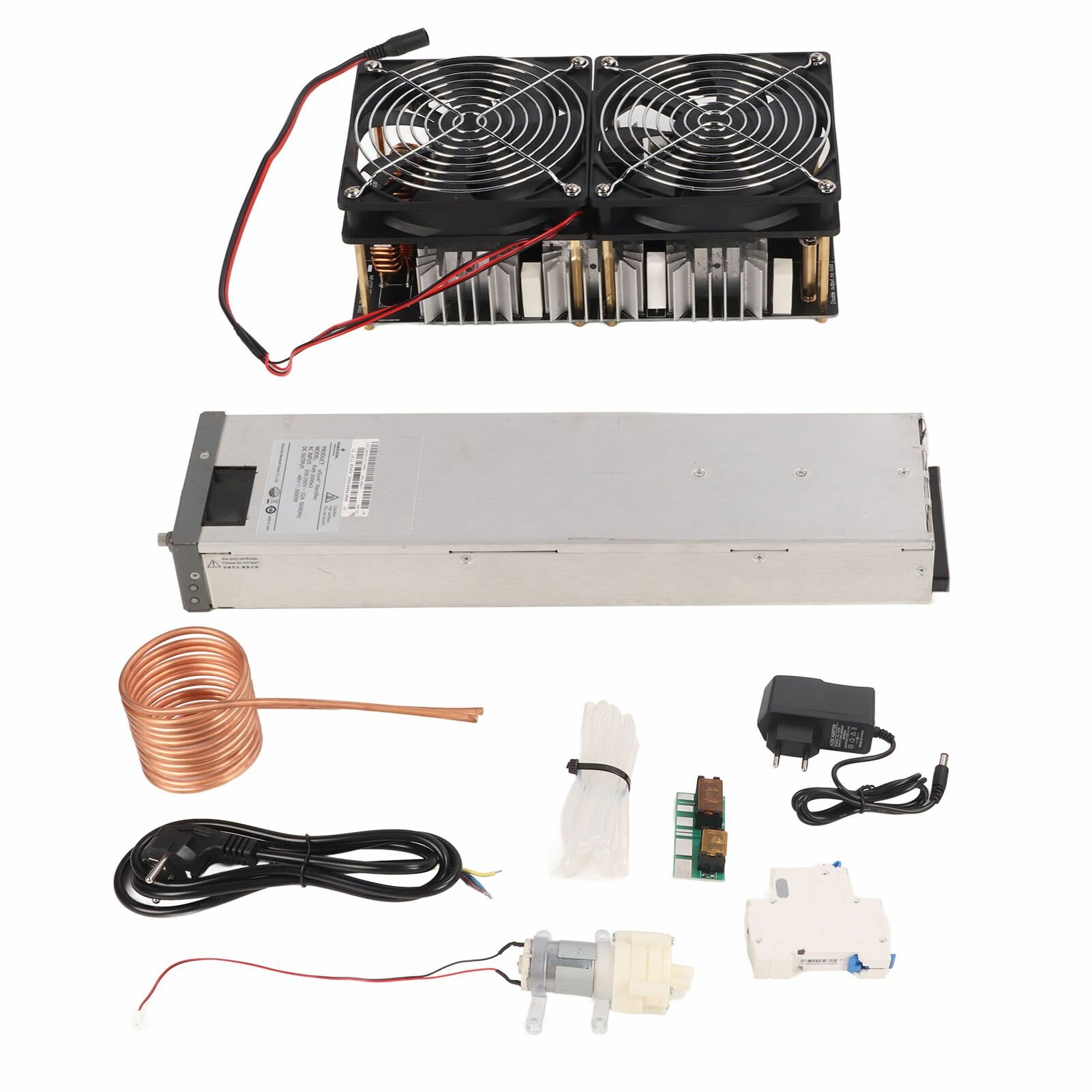 Индукционный нагреватель 2500Вт, 12-48В, ZVS, водяная труба