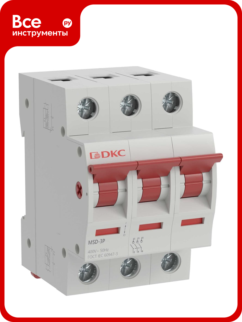 Модульный выключатель нагрузки DKC yon msd 3p 40a MSD-3P40, периодических коммутаций нагрузки