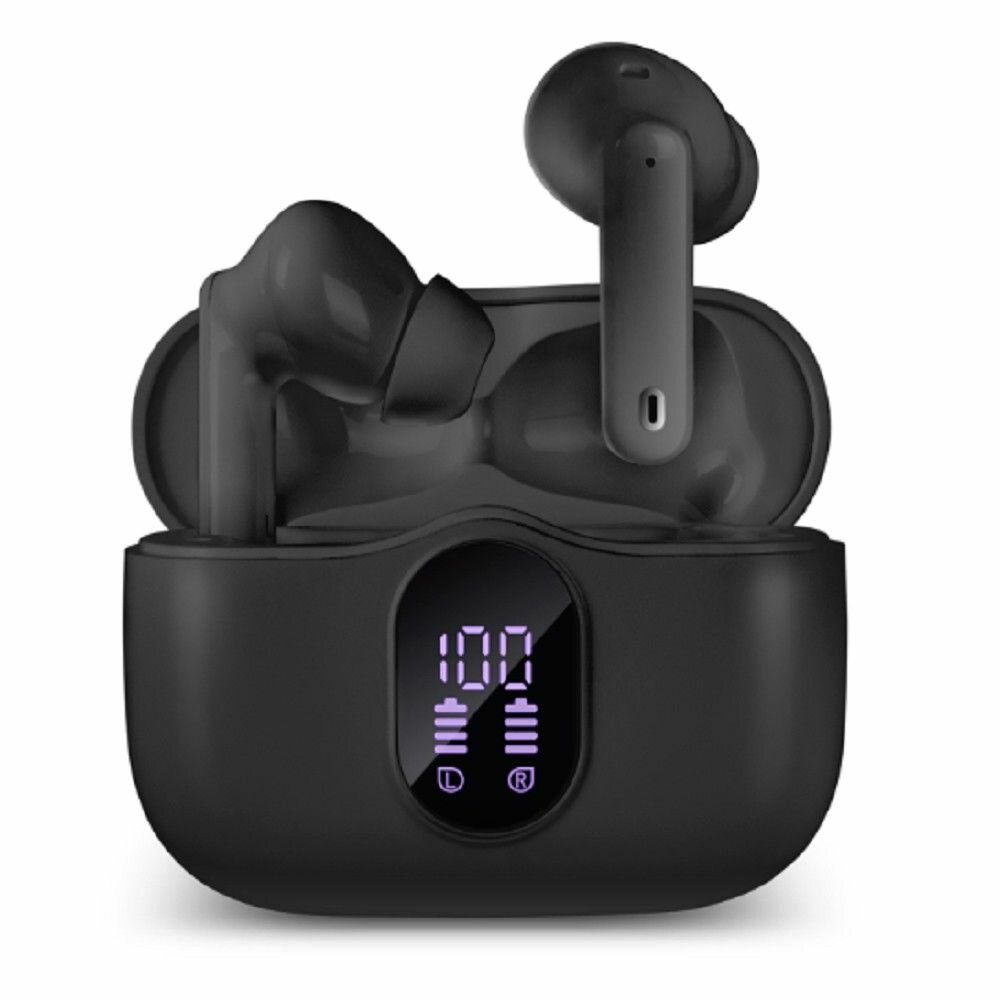 Sven Наушники E - 315B, черный Bluetooth, TWS, ANC, ENC, APP