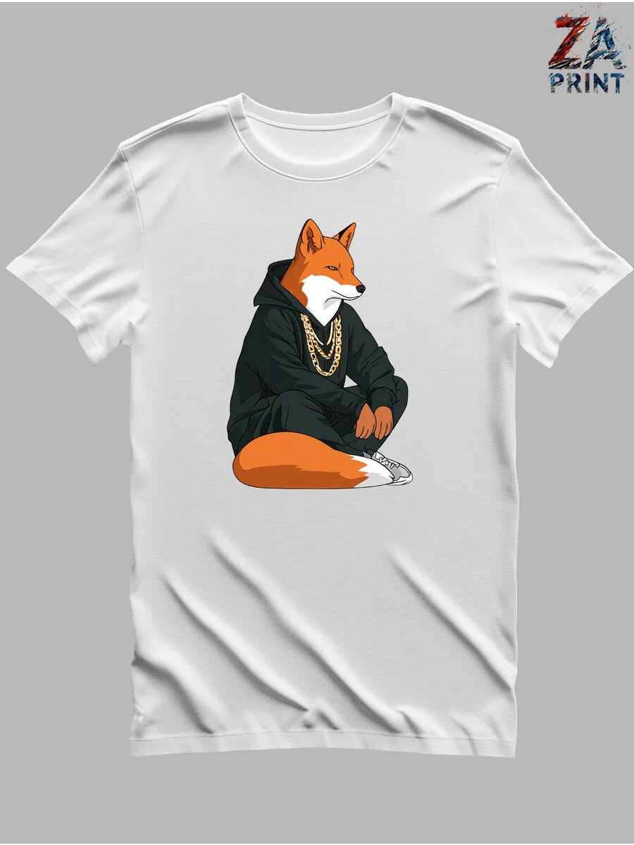 Футболка лис худи