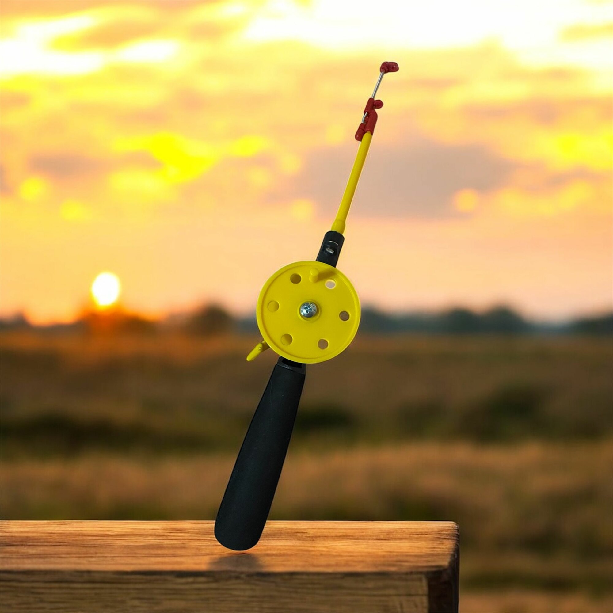 Удочка для зимней рыбалки с катушкой и регулируемым кивком