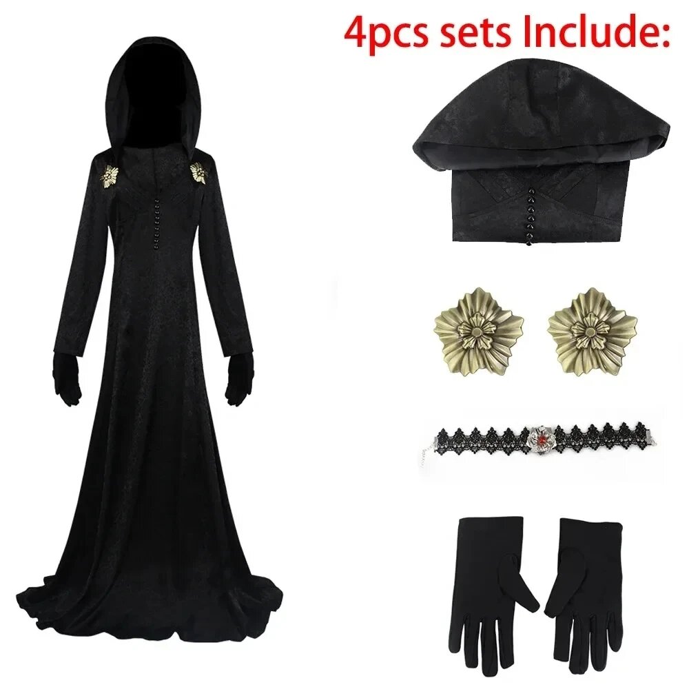 Косплей костюм Леди Димитреску Resident Evil Village S, Moth No Necklace