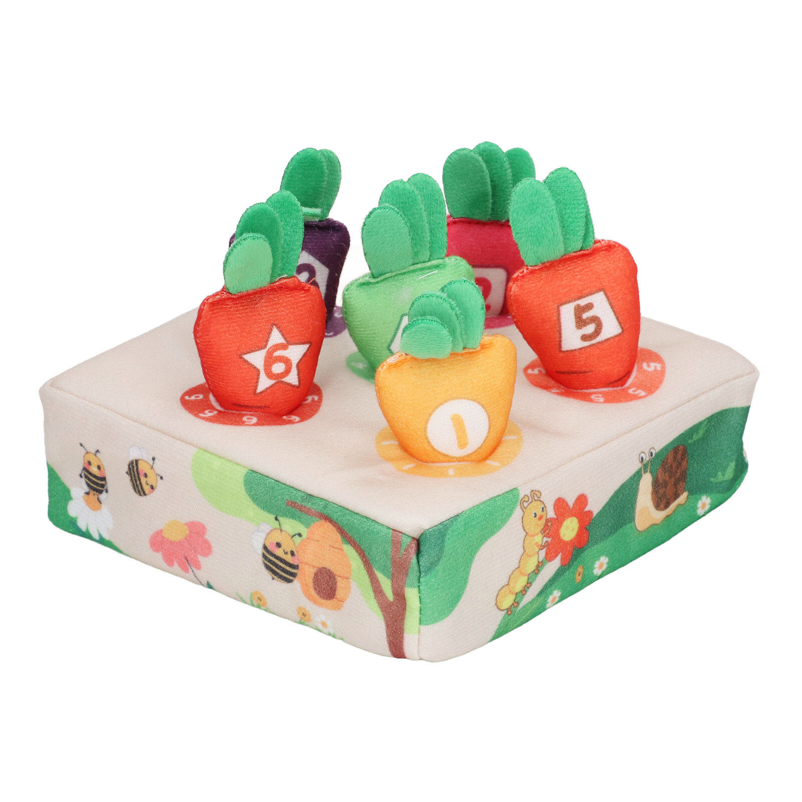 Развивающая игрушка для детей "Радужный сбор урожая" - игра на сортировку овощей с морковками и редисками, для обучения цветов и чисел