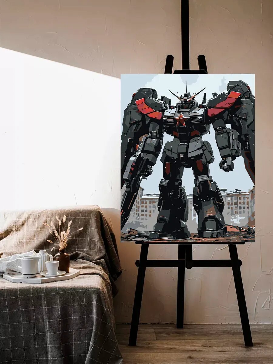 Картина по номерам Трансформер Gundam Mobile Suit Игра Фильм