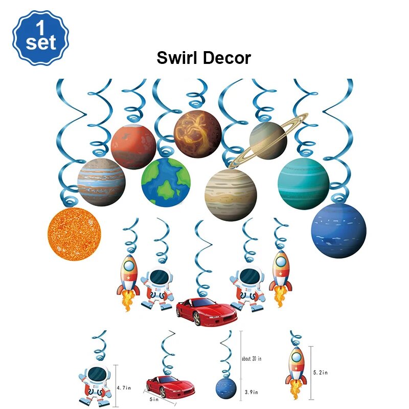 Космическая тематика бумажные тарелки и салфетки 1set
