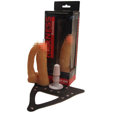 Биоклон Двойная насадка-фаллоимитатор с поясом Harness В подарочной упаковке