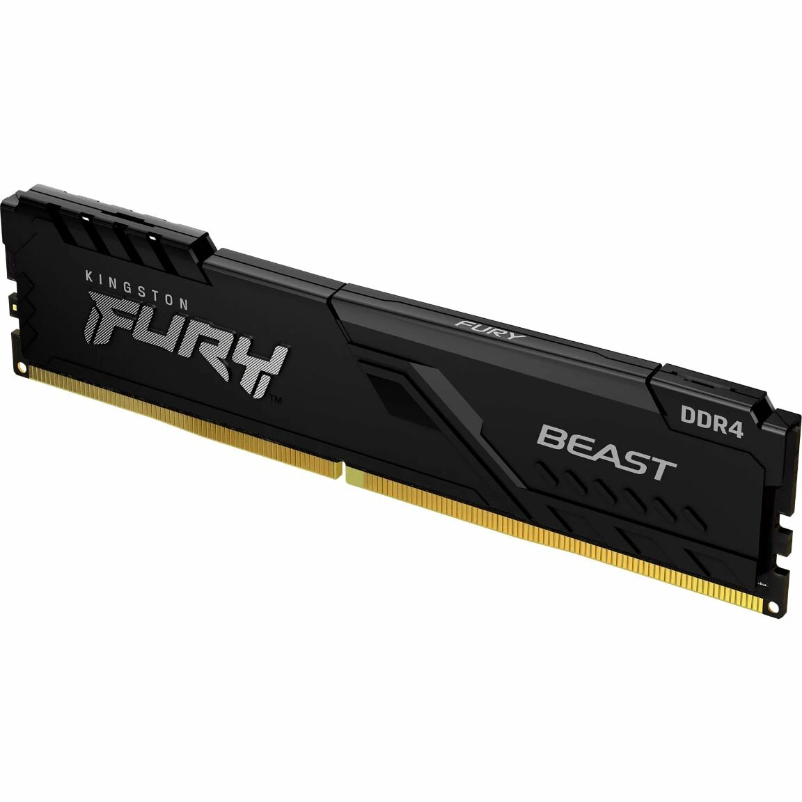 Оперативная память Kingston Fury Beast Black, DDR4, 16GB (1x16GB), 3200 MHz, CL16, с радиатором, черный