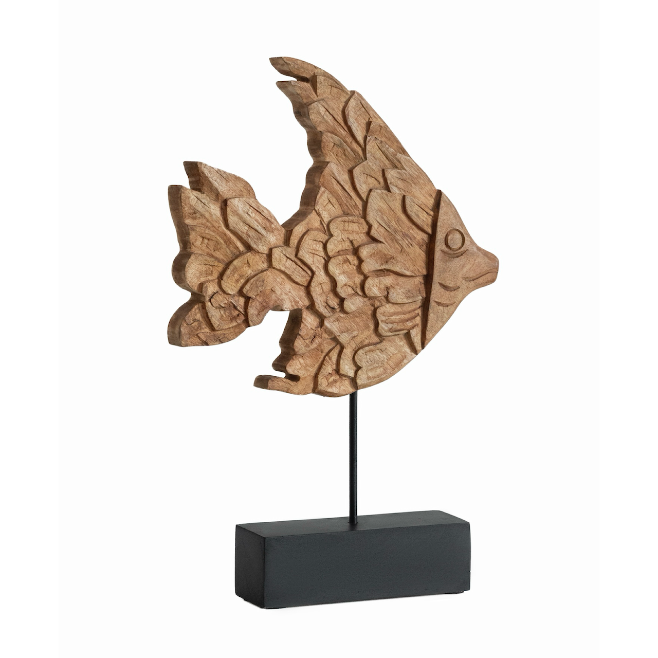 Декор для интерьера деревянный, фигурка Рыба татва ЧАР