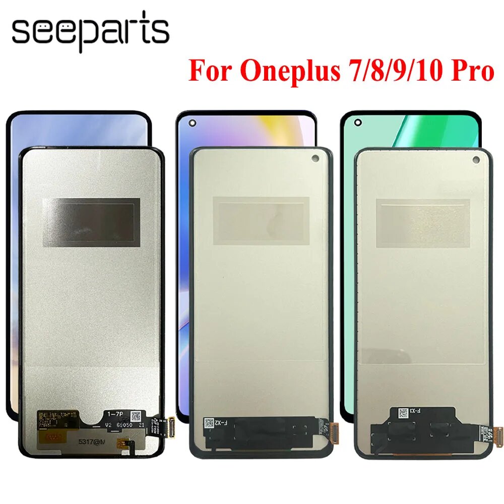 TFT-экран для OnePlus 7 Pro 8Pro 9Pro, ЖК-дисплей, дигитайзер сенсорного экрана в сборе для OnePlus 1 + 7 8 9 10 PRO LCD, Oneplus 10 Pro