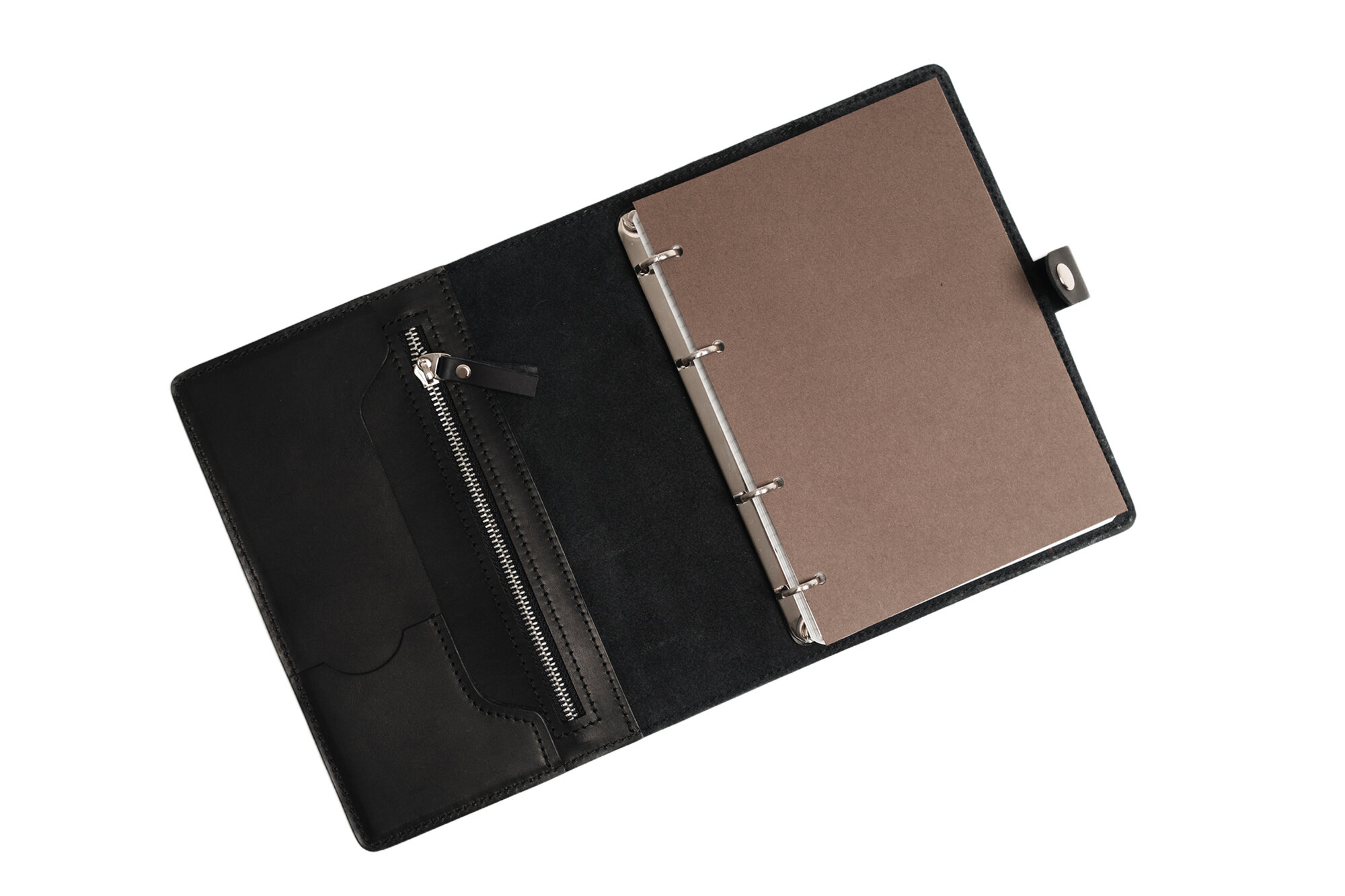 Кожаный блокнот А5 из натуральной кожи со сменным блоком с чистыми листами с вашей гравировкой