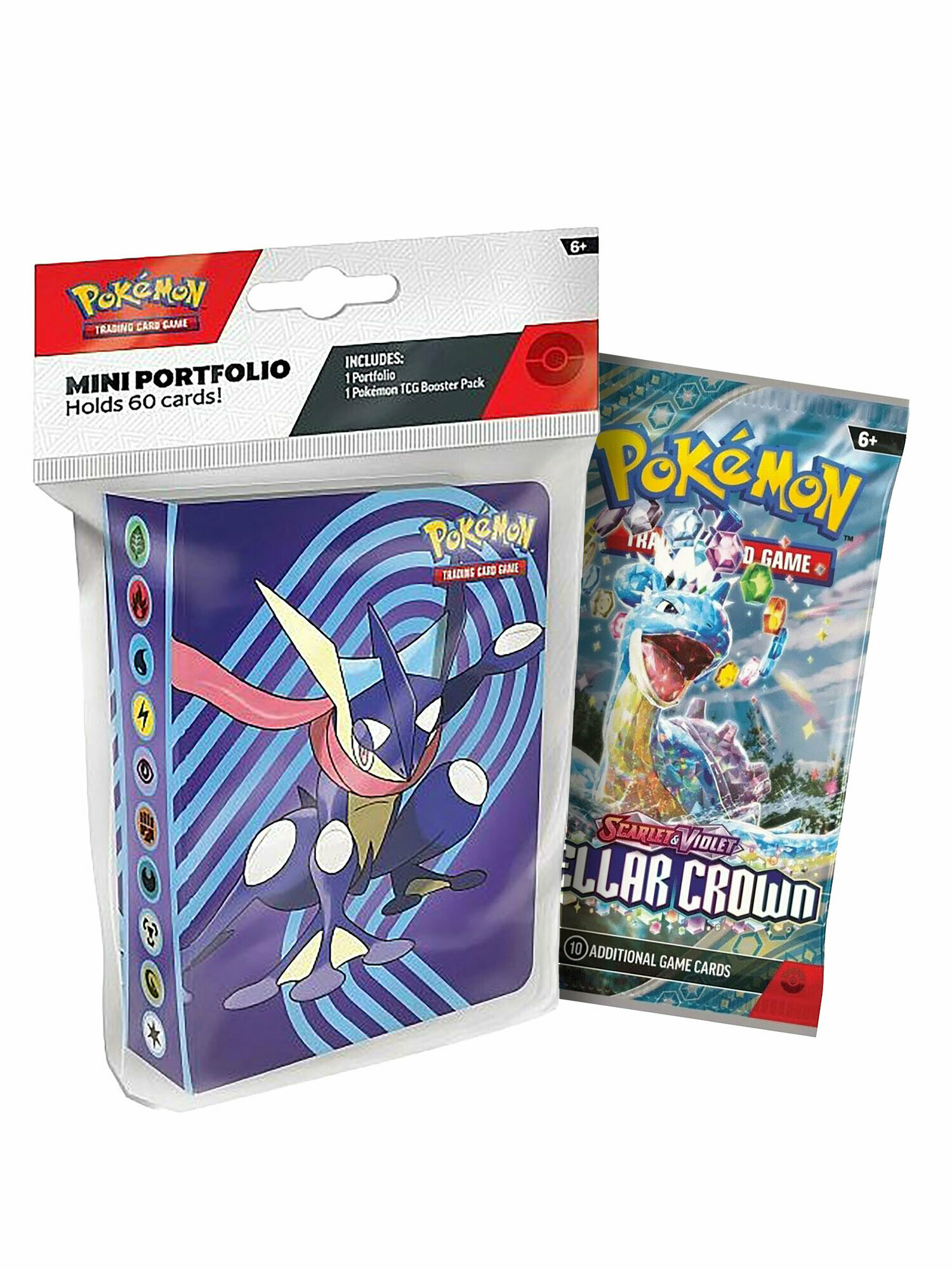 Покемон карты коллекционные: Мини-альбом с бустером Pokemon Scarlet & Violet Stellar Crown на английском