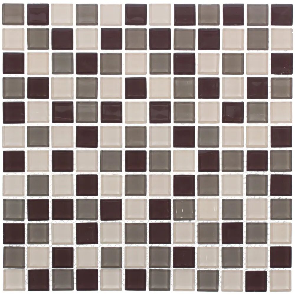 Креафорта мозаика стеклянная 300x300x4мм бежевый микс