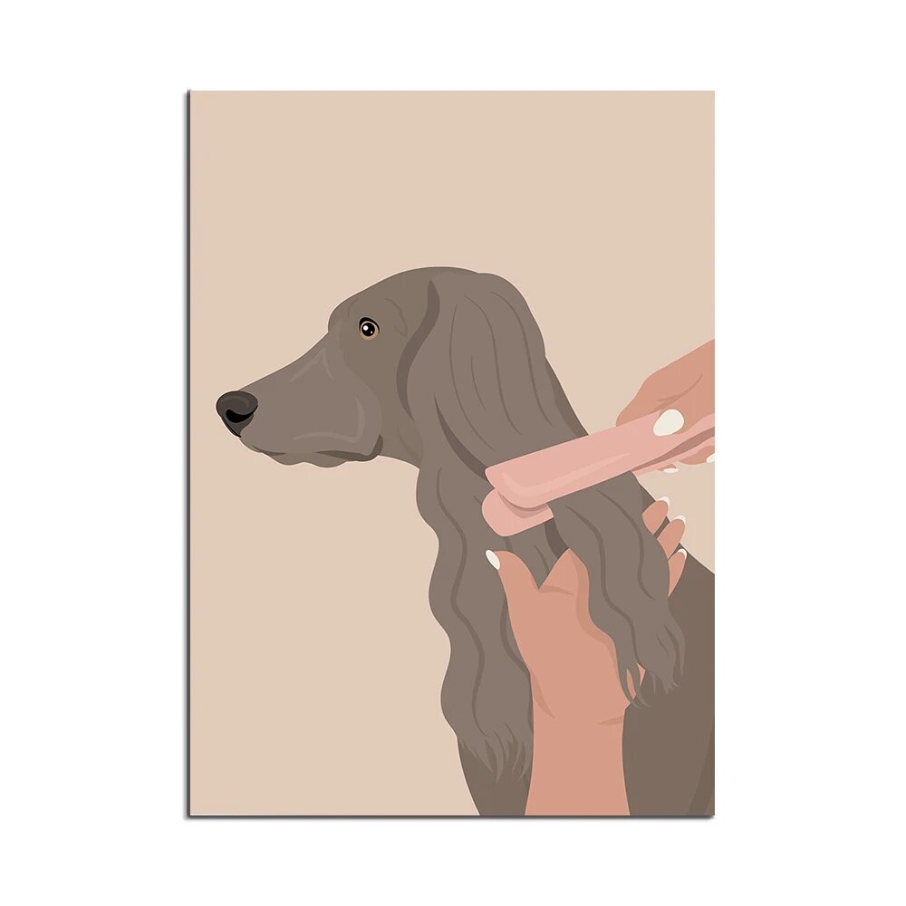 Печать на холсте ReachMani Барбер - уход за собаками