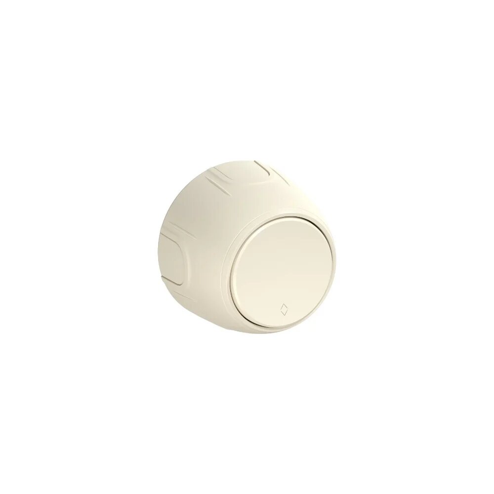 OneKeyElectro Накладной переключатель (наружный) одинарный Rotondo, цвет бежевый. 7700952