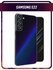Чехол на Samsung Galaxy S22 / Самсунг Галакси S22 с принтом "Синий карбон"