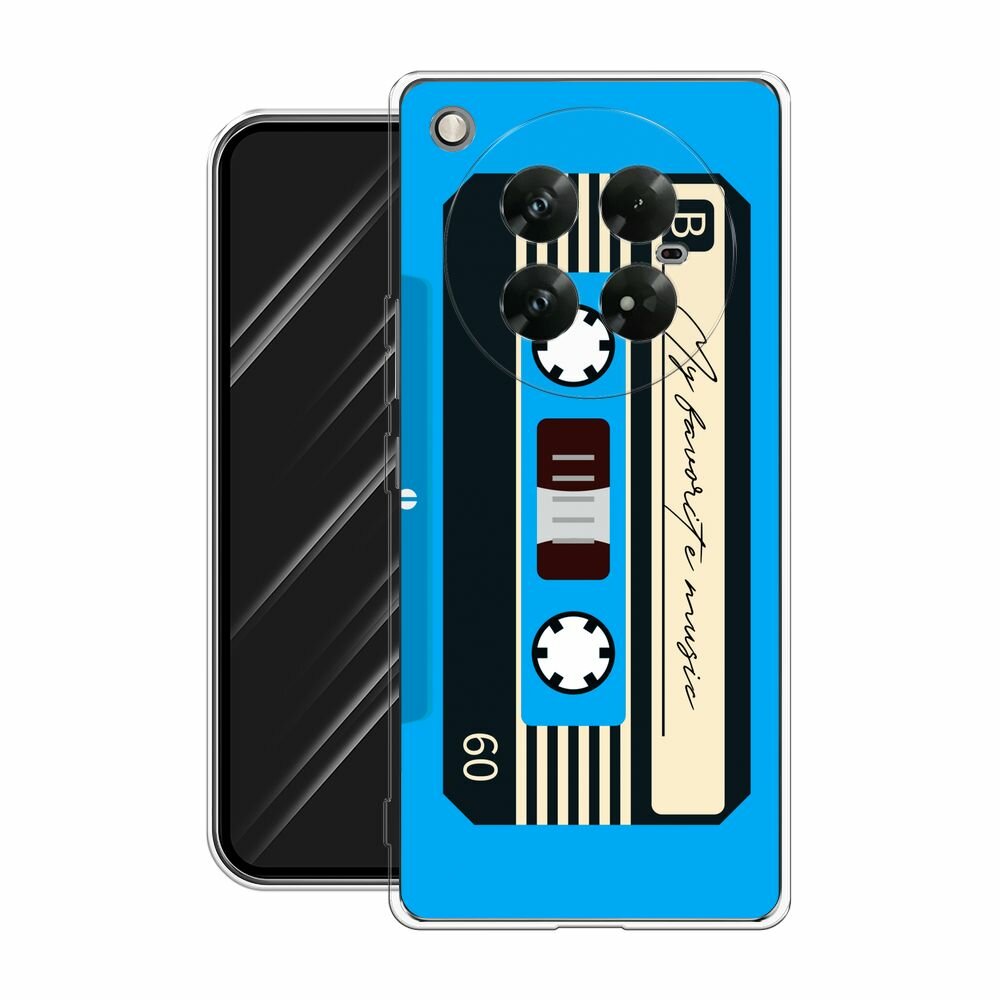 Чехол на Infinix Zero 40 5G / Инфиникс Зеро 40 5G с принтом "Синяя кассета" — фото 1