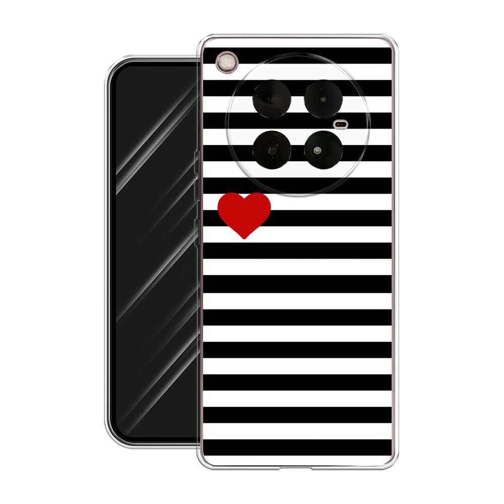 Чехол на Infinix Zero 40 4G / Инфиникс Зеро 40 4G с принтом "Красное сердце" — фото 1