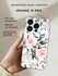 Чехол на Apple iPhone 15 Pro / Айфон 15 Про с принтом "Розы на белом"