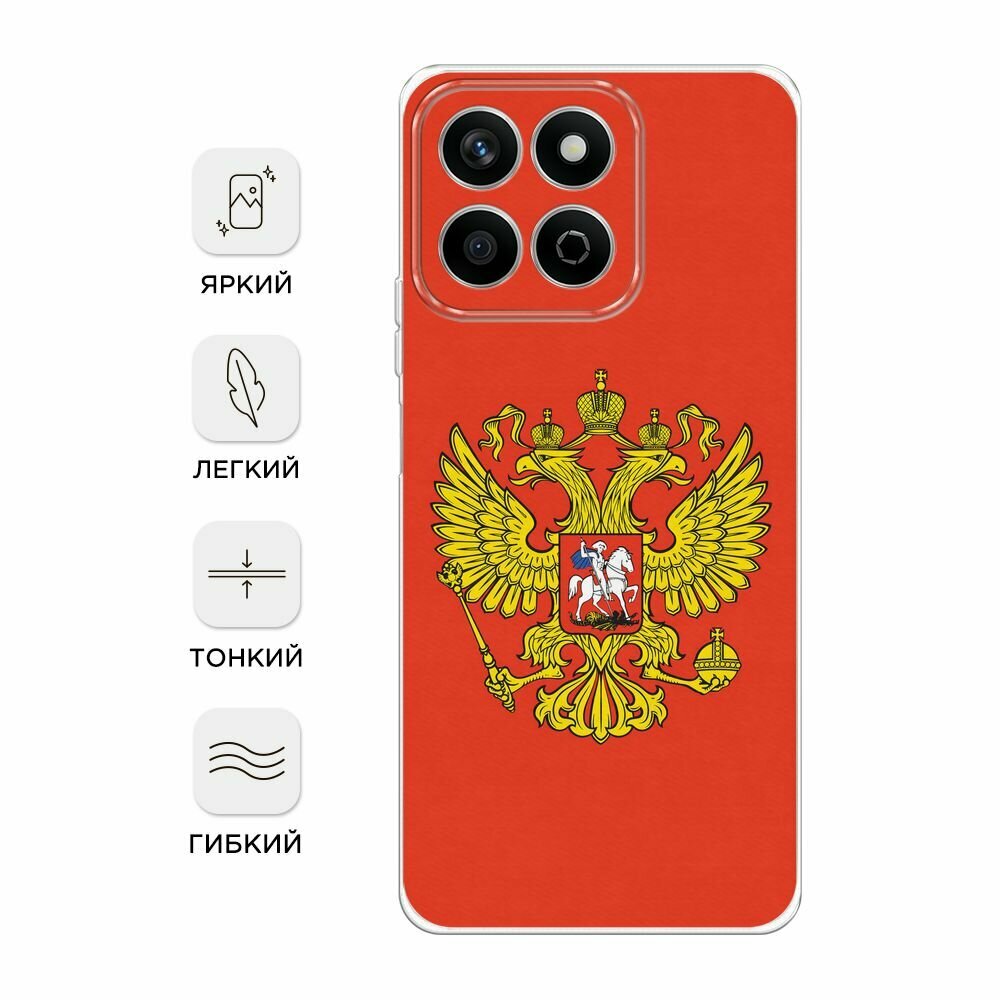 Чехол на Honor X7c / Хонор X7c с принтом "Герб России полотно" — фото 1