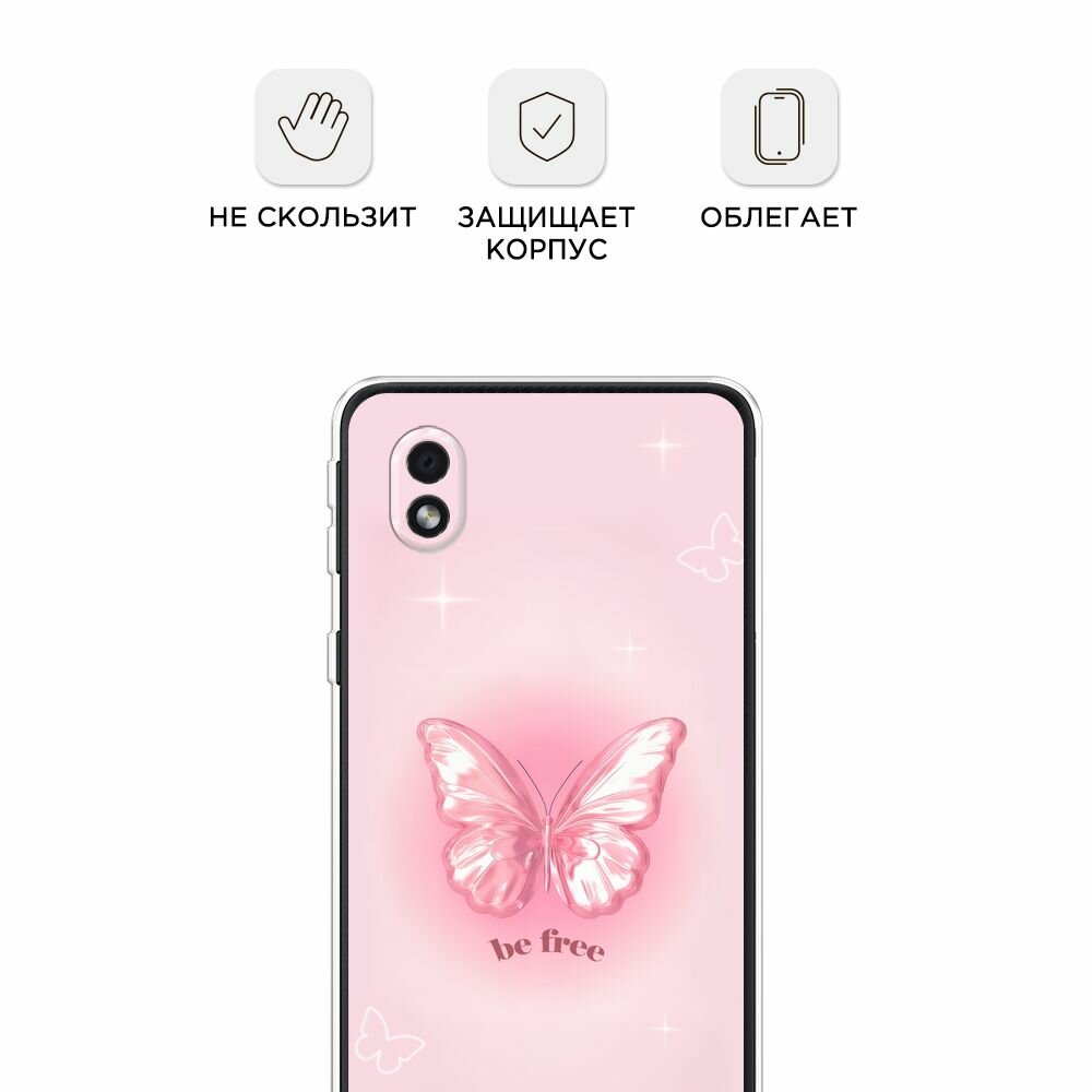 Чехол на Samsung Galaxy A01 Core / Самсунг Галакси А01 Core с принтом "Be free butterfly 1" — фото 1