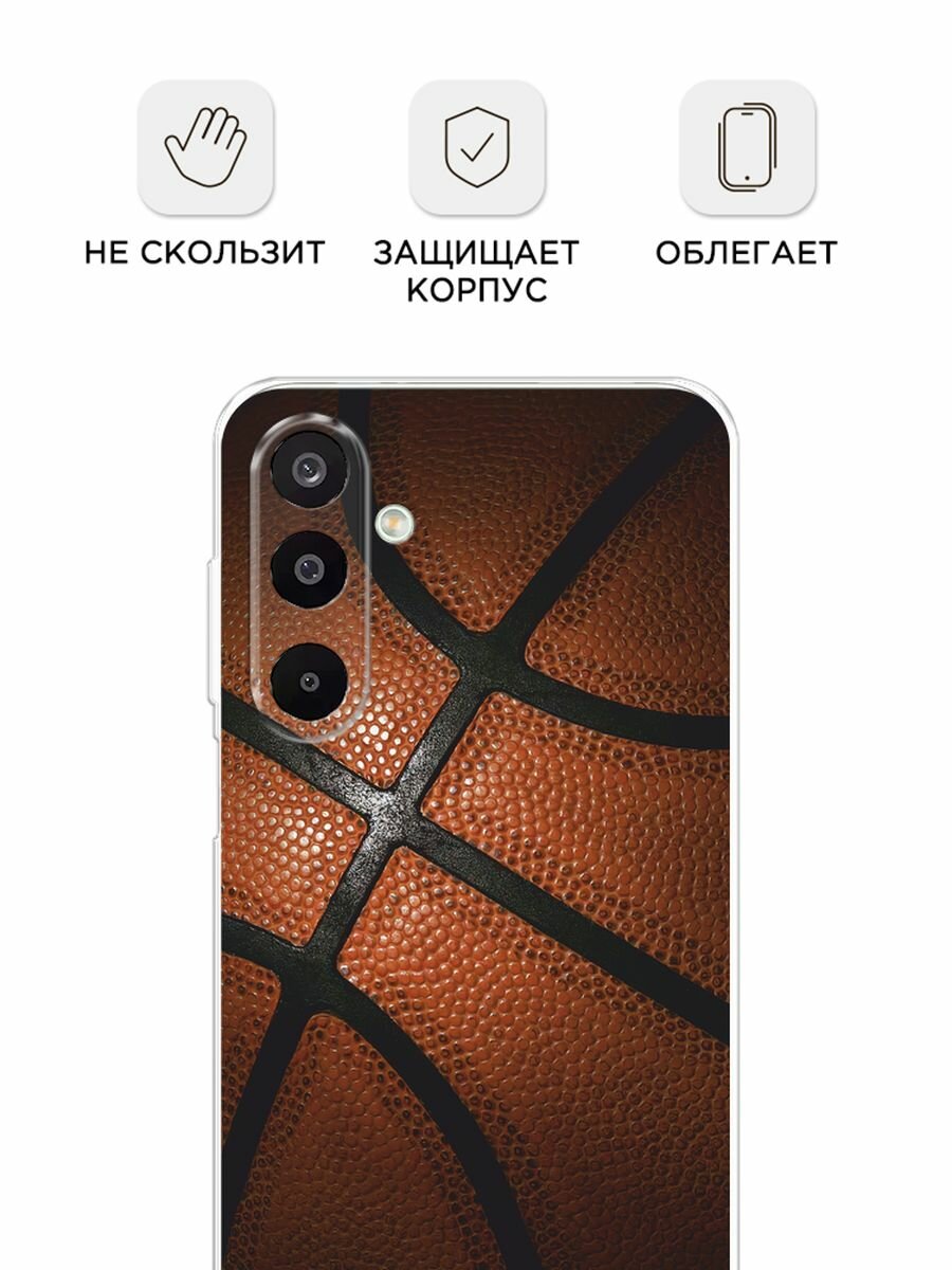 Чехол на Samsung Galaxy M16 / Самсунг Галакси М16 с принтом "Баскетбольный мяч" — фото 1