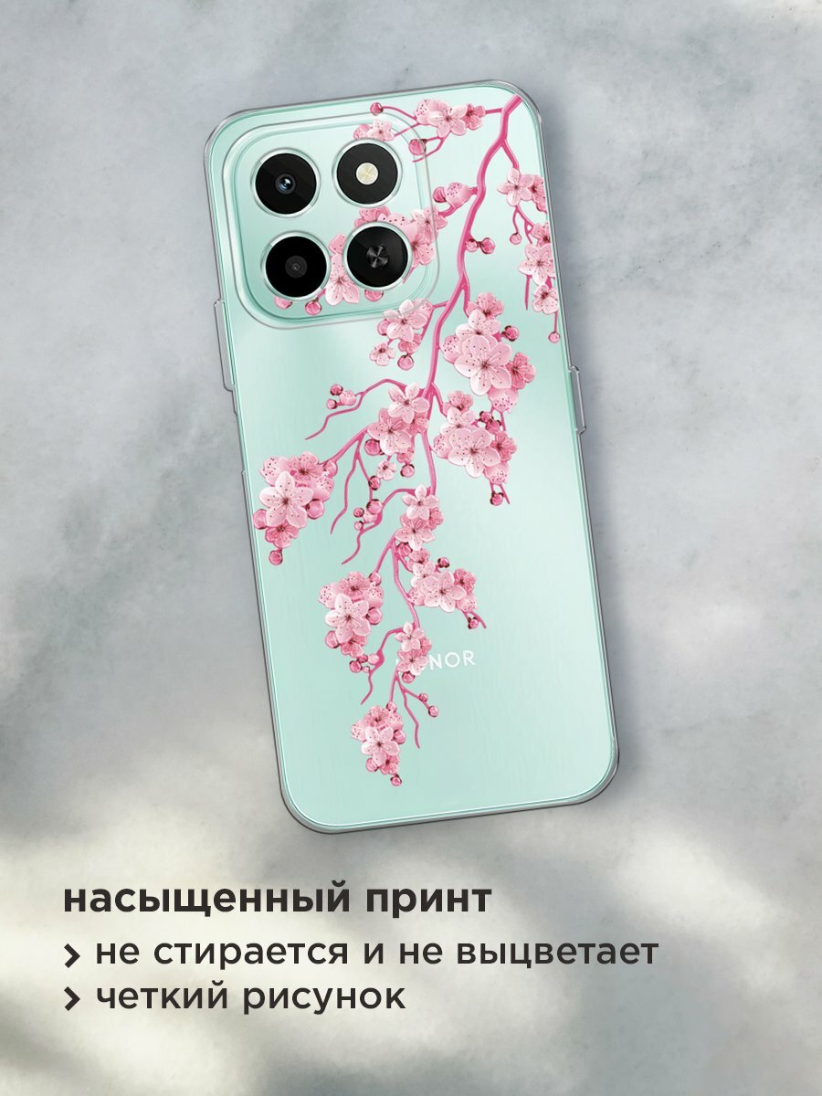 Чехол на Honor X6c / Хонор X6c с принтом "Ветка сакуры 2" — фото 1