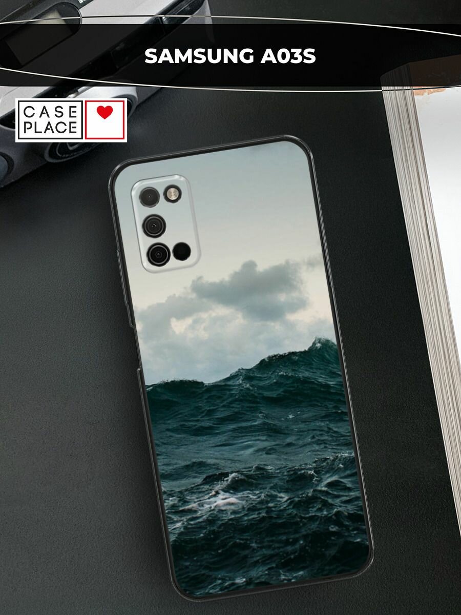 Чехол на Samsung Galaxy A03S / Самсунг Галакси A03S с принтом "Волны 11"