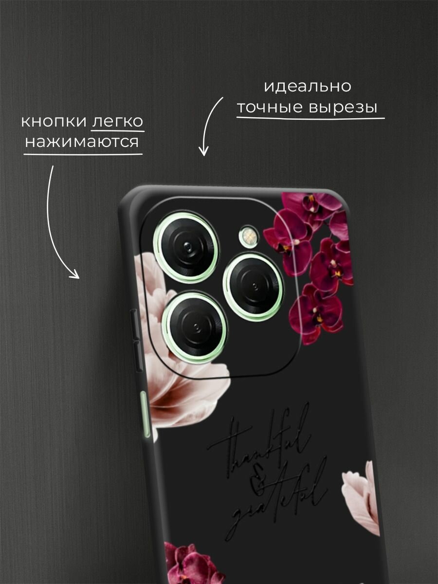 Чехол на Tecno Spark 20 Pro / Текно Спарк 20 Про с принтом "Нежные полевые цветы 2"