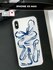 Чехол на Apple iPhone XS Max / Айфон XS Max с принтом "Синие очертания банта 2"