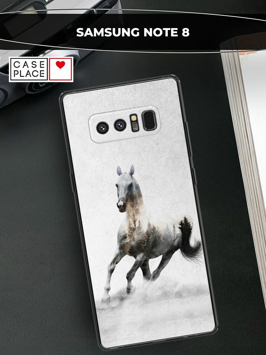 Чехол на Samsung Galaxy Note 8 / Самсунг Галакси Нот 8 с принтом "Лошадь лес"