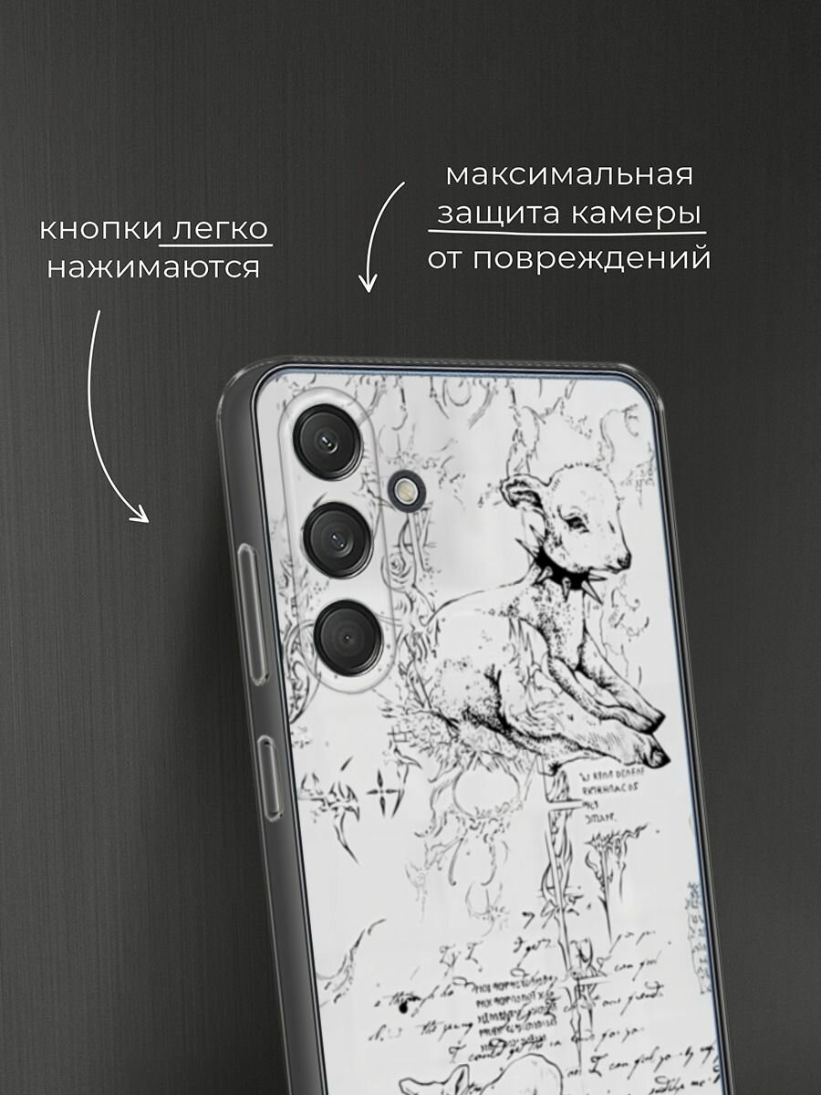 Чехол на Samsung Galaxy M55 / Самсунг M55 с принтом "Готический ягненок" — фото 1