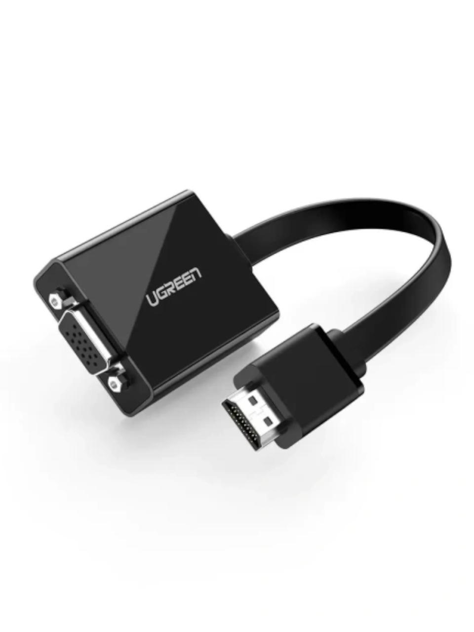 Переходник UGREEN UG-40248, HDMI to VGA, двойной экран, 25см, черный