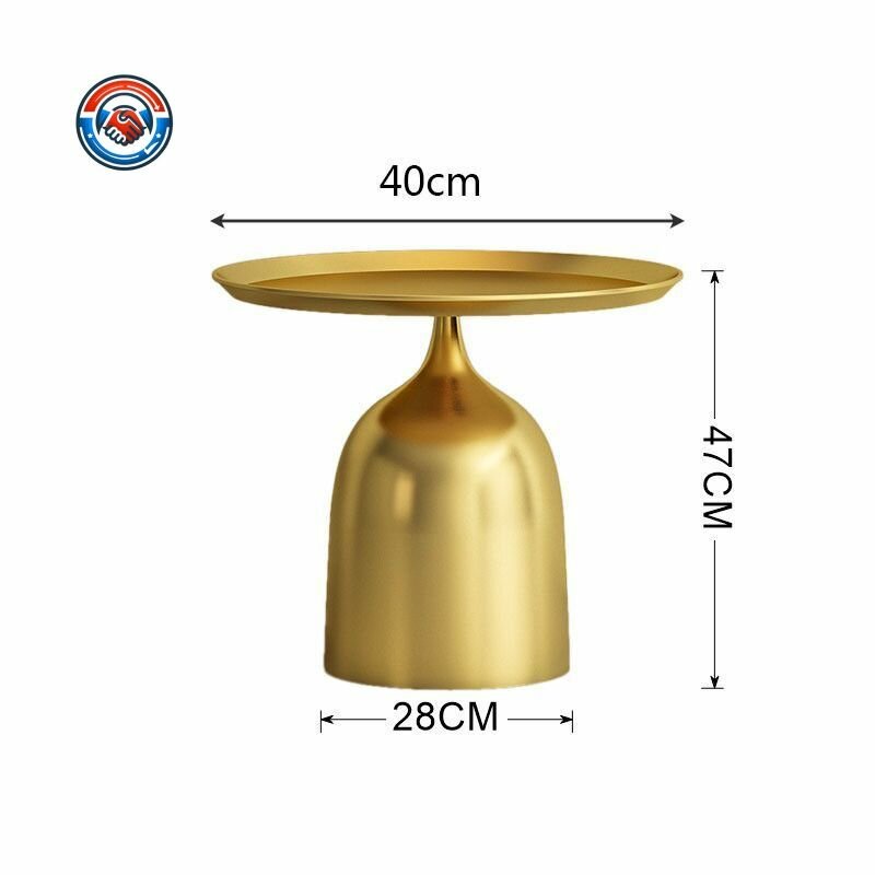 Журнальный столик из кованого железа 40х40х47 см, стильный металлический столик для гостиной, спальни или балкона, устойчивый и лёгкий в уходе