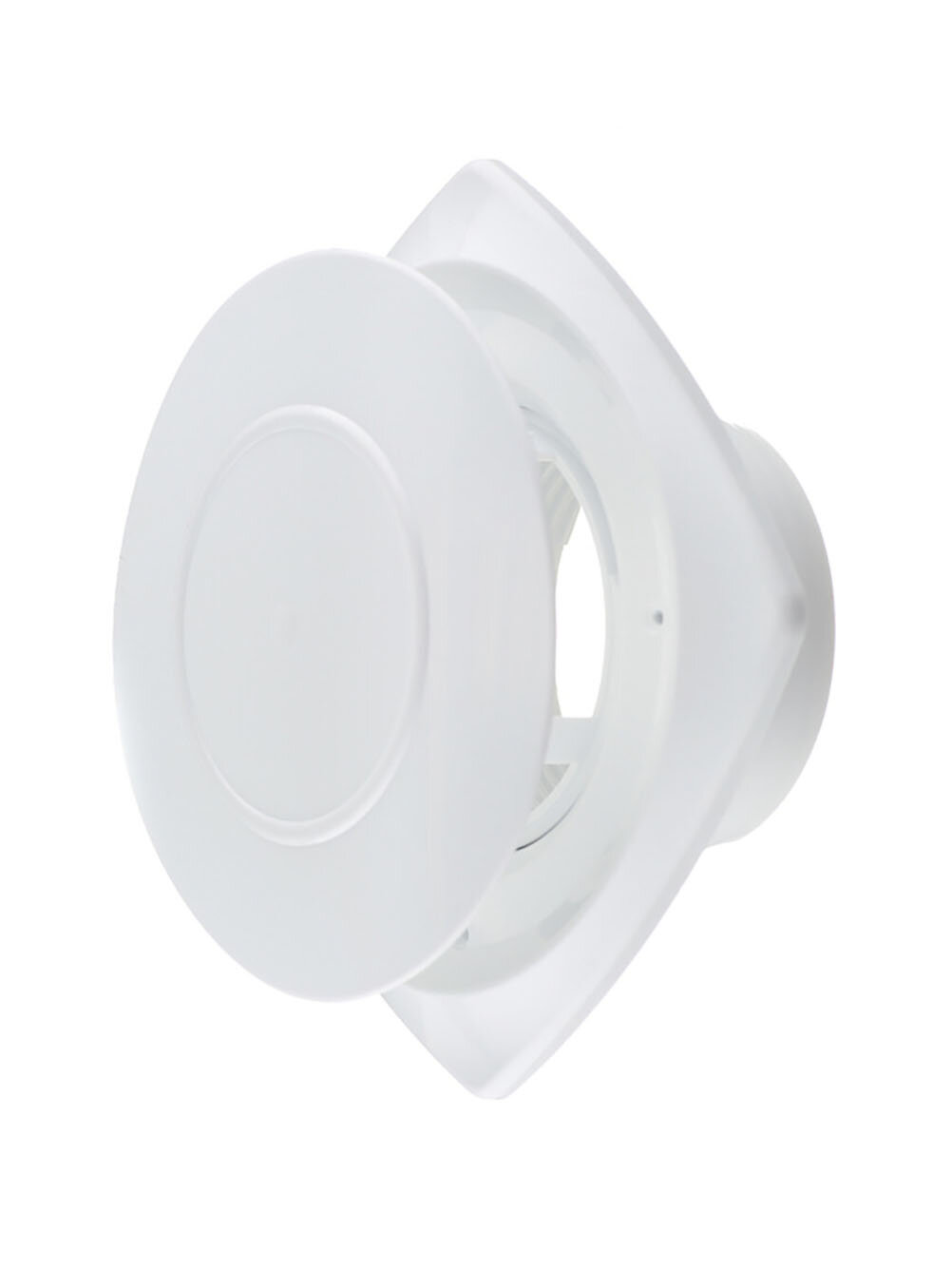 Анемостат вытяжной регулируемый с фланцем d100 мм белый