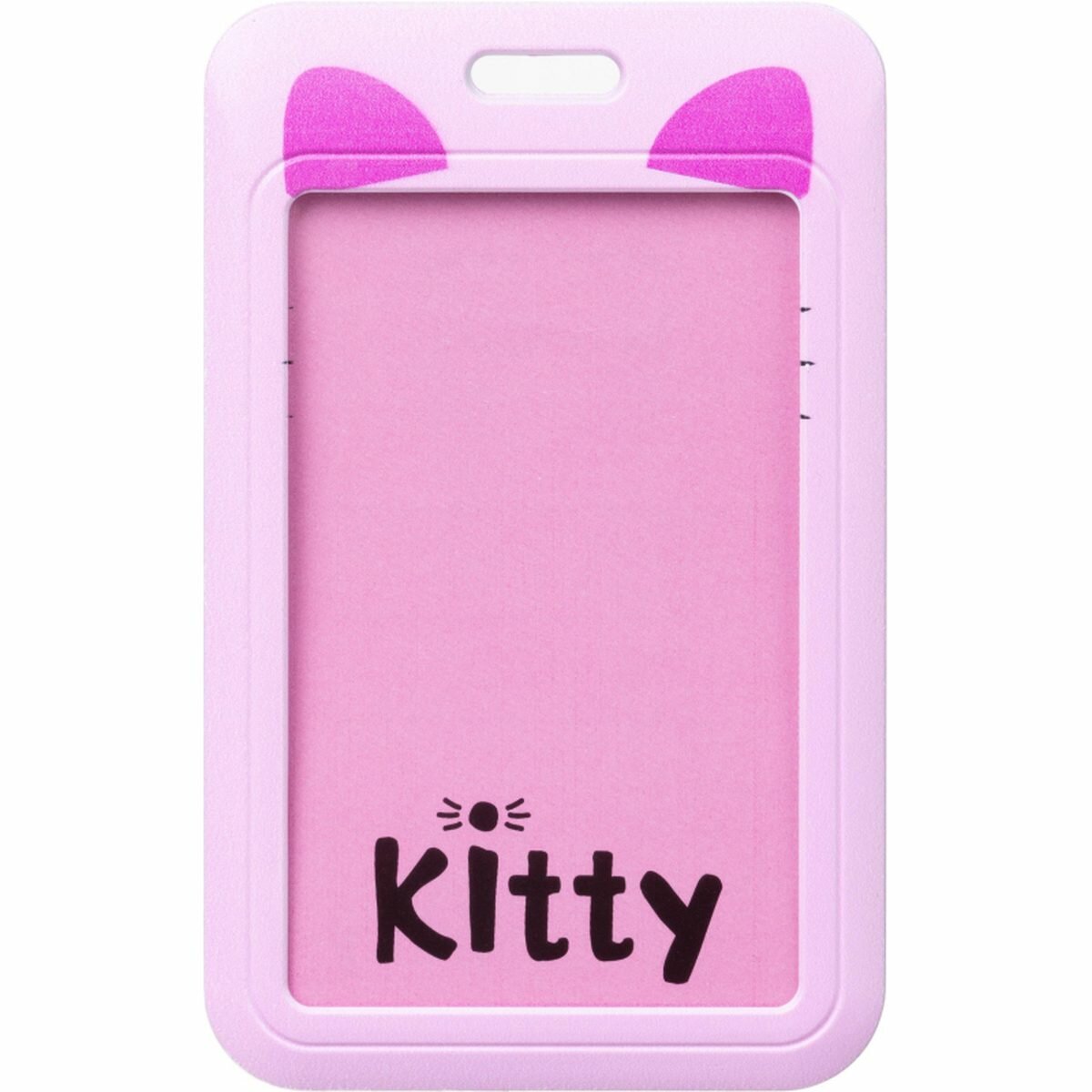 Бейдж вертикальный Комус Класс Kitty, 110x68мм, пвх, с тесьмой (1920629), 25шт.