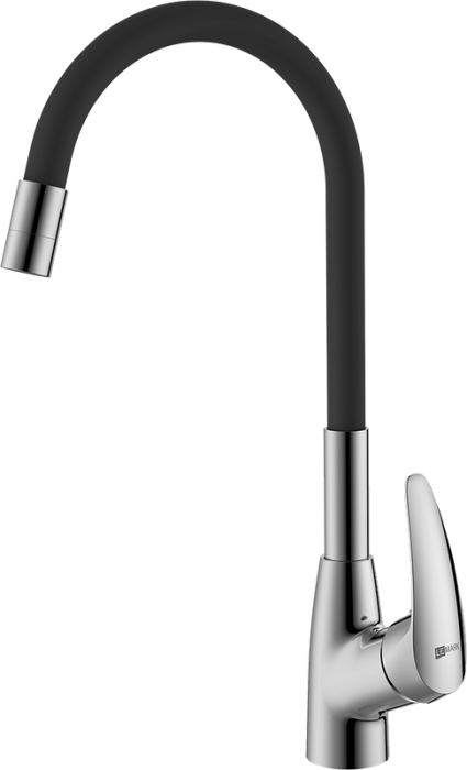 Смеситель для кухни Lemark Linara LM0415C-Black с гибким изливом