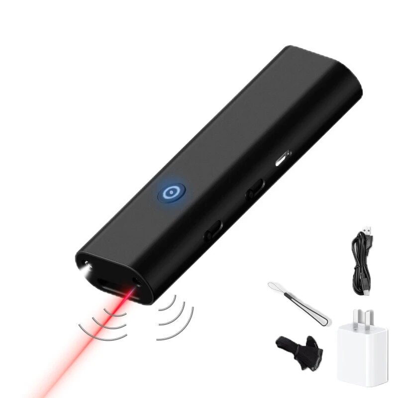 Многофункциональный электронный свисток, перезаряжаемый полиэтиленовый свисток для учителей, тренировок домашних животных, уличный свисток для выживания, рефери, лазерный фонарик