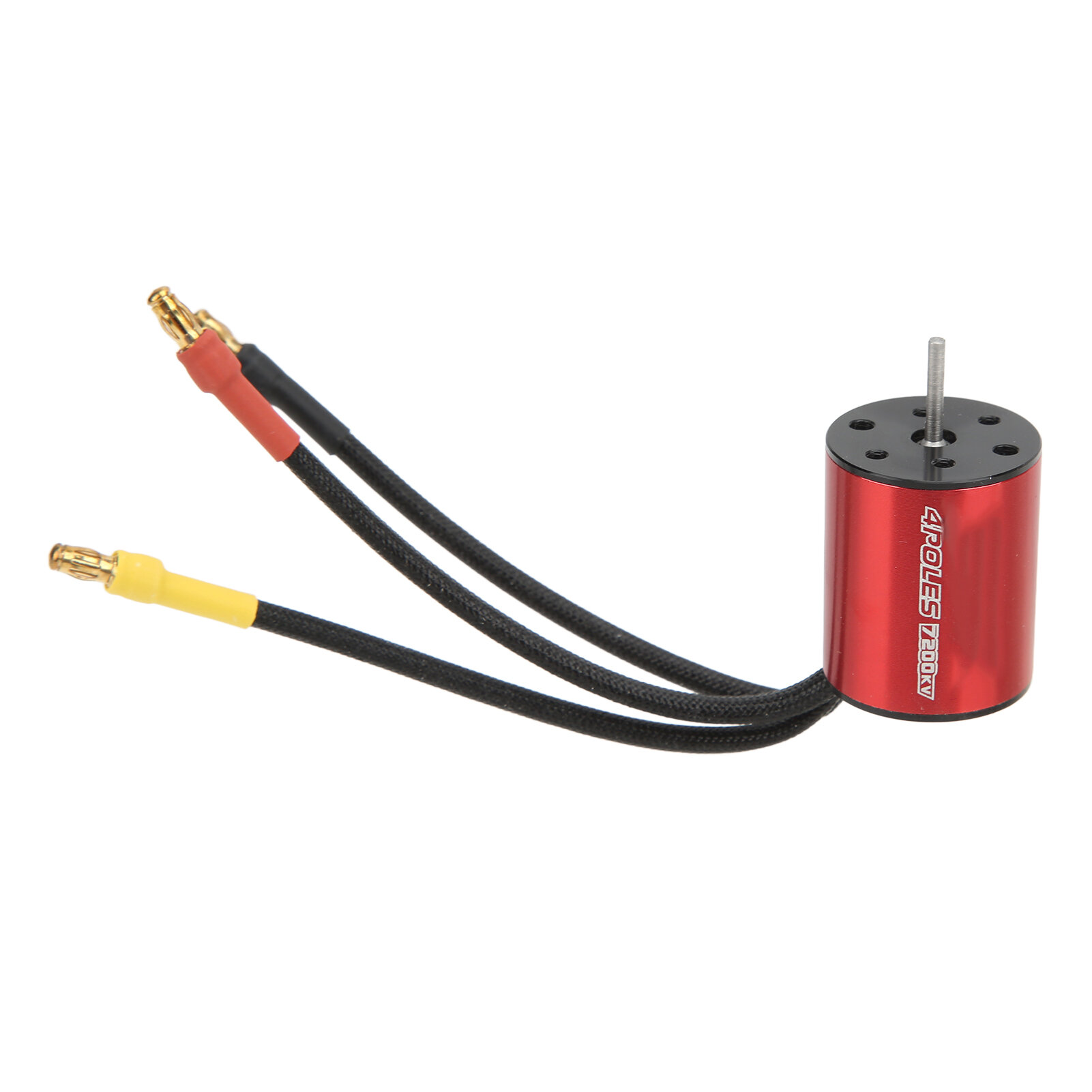 Бесщеточный двигатель 7200KV 4-полюсный торсионный с ЧПУ Водонепроницаемый пылезащитный бесщеточный двигатель из красного алюминиевого сплава для 1/18 для 1/16