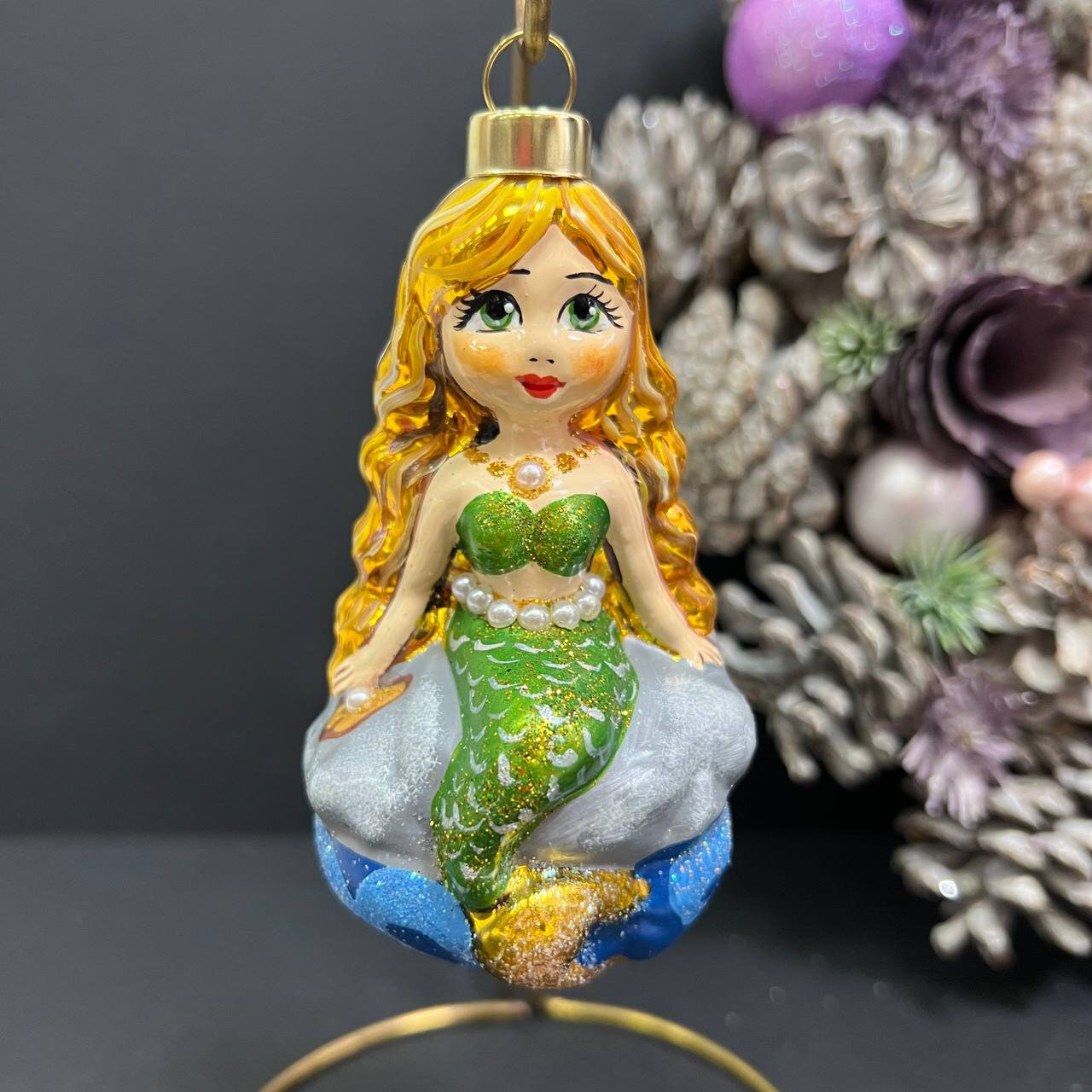Елочная игрушка РУСАЛОЧКА-02 с росписью