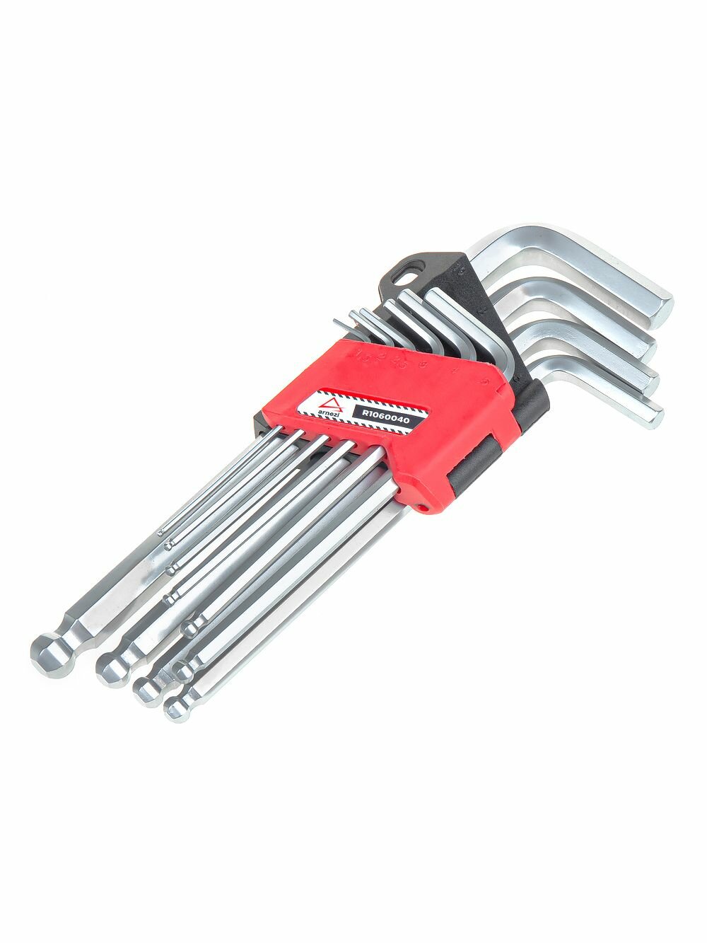 Набор имбусовых ключей HEX (шестигранников) с шаром 10 предм. ARNEZI R1060040