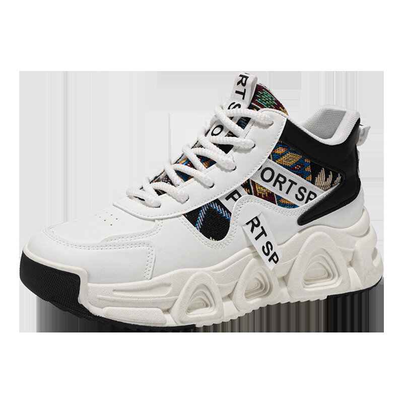 LUO Снегоступы Мужчины Зимняя Водонепроницаемая Шерсть+Кожа/D2635 white black