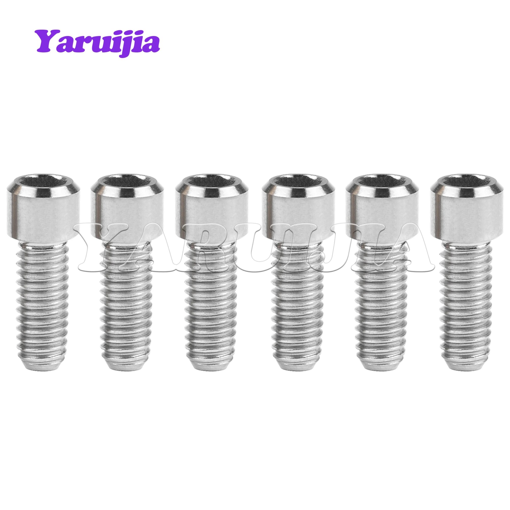 Титановые болты Yaruijia M4x10/13.5/15/20/25 мм 6 шт. Titanium, 20mm