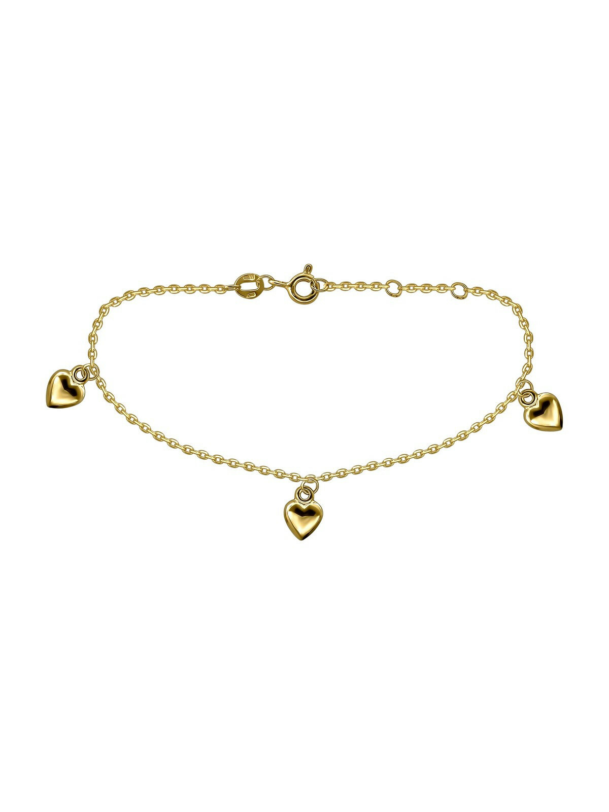 Браслет-цепочка, желтое золото, 585 проба