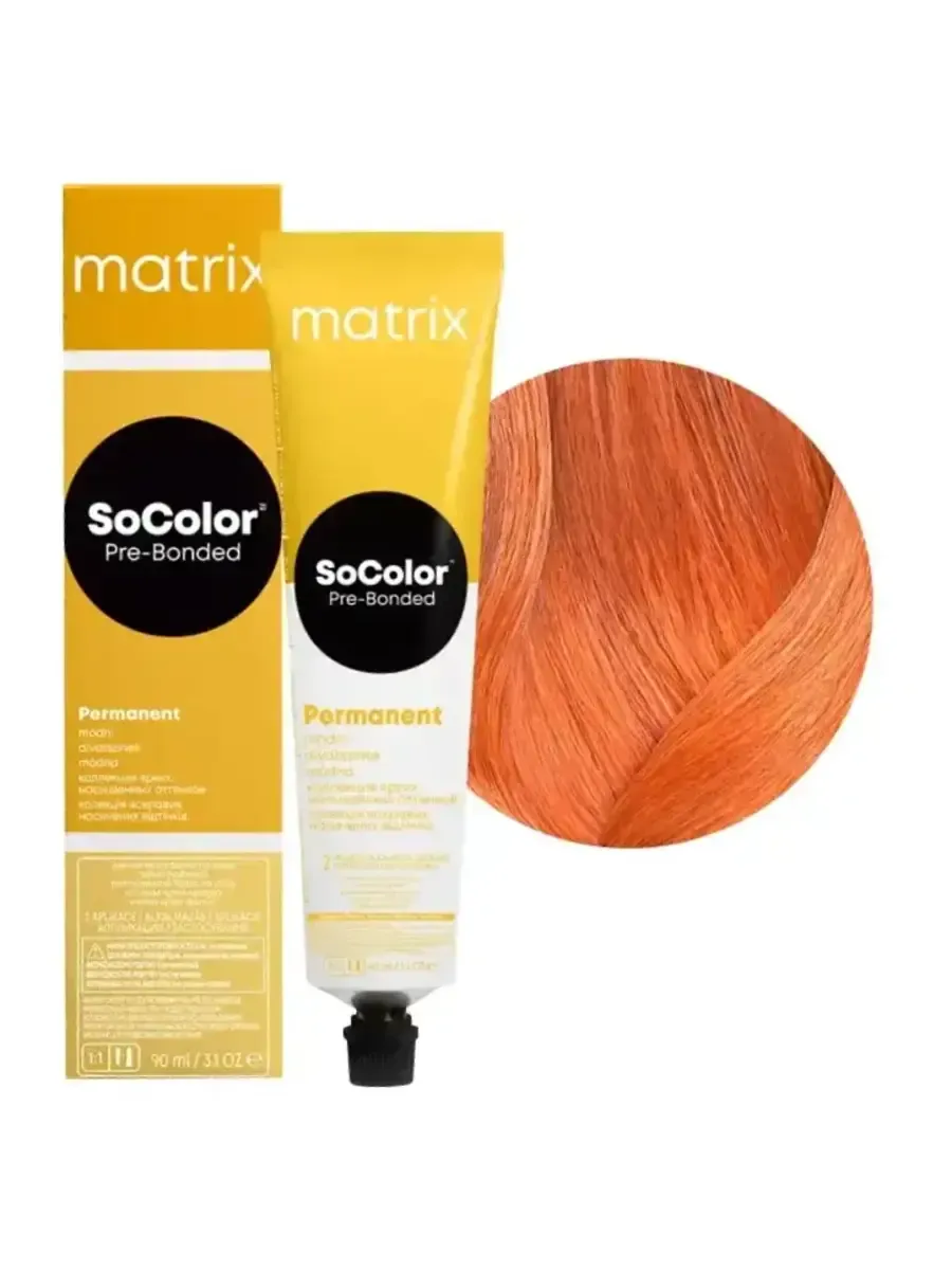 Краска для волос Matrix SoColor Pre-Bonded, Перманентная с бондером, 8RC (8.64)