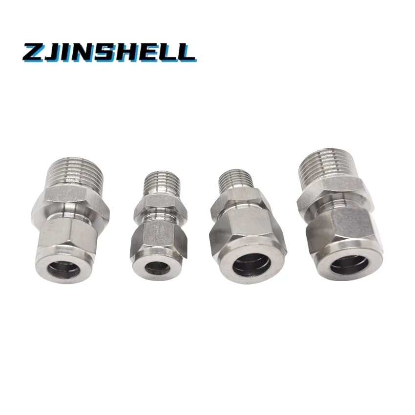 Соединитель компрессионный из нержавеющей стали SS 304, 1/8", 6.35mm OD Tube