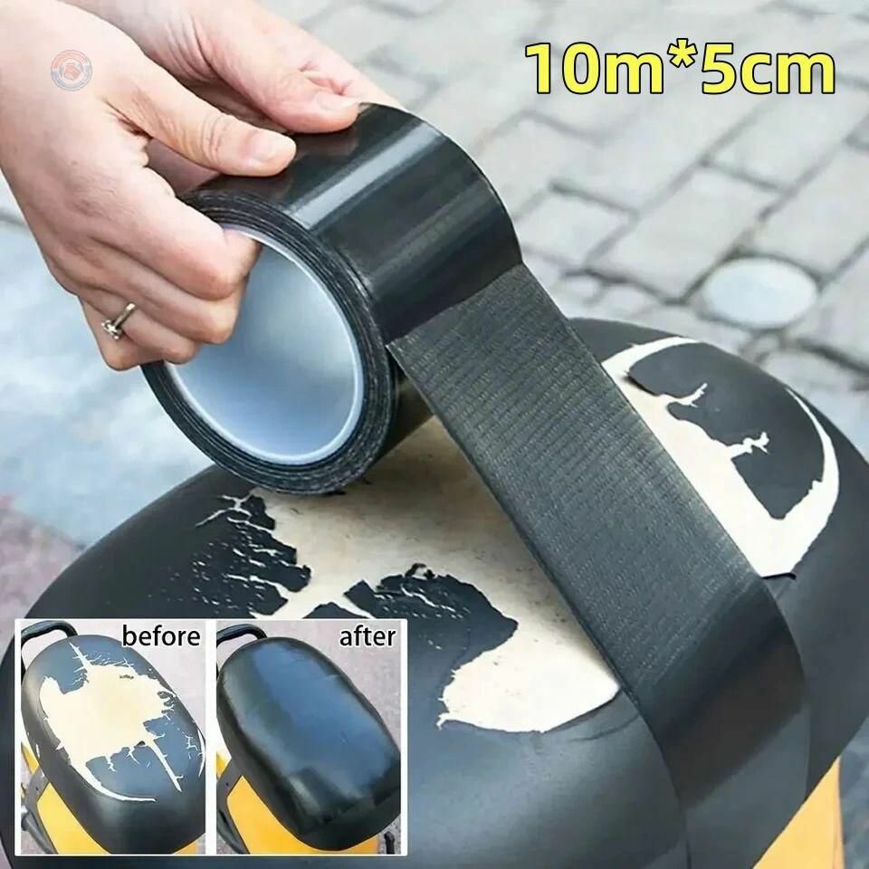 Клейкая ремонтная лента для кожи, тканевая основа 10 м 5 см, самоклеящаяся водостойкая лента для дивана, кровати и сиденья самоката, быстрый и аккуратный ремонт изделий